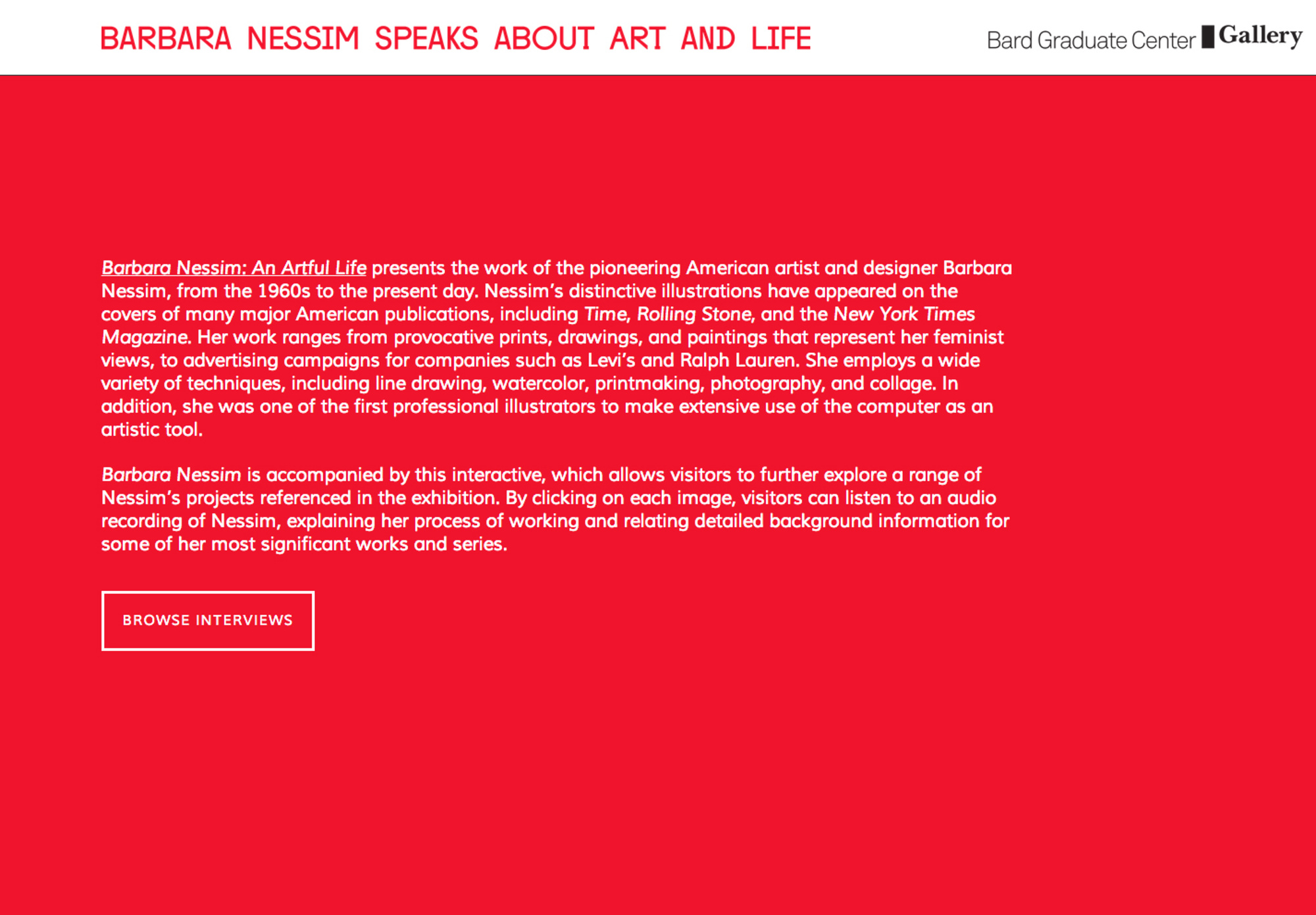 Barbara Nessim Speaks About Art and Life - Bard Graduate Center