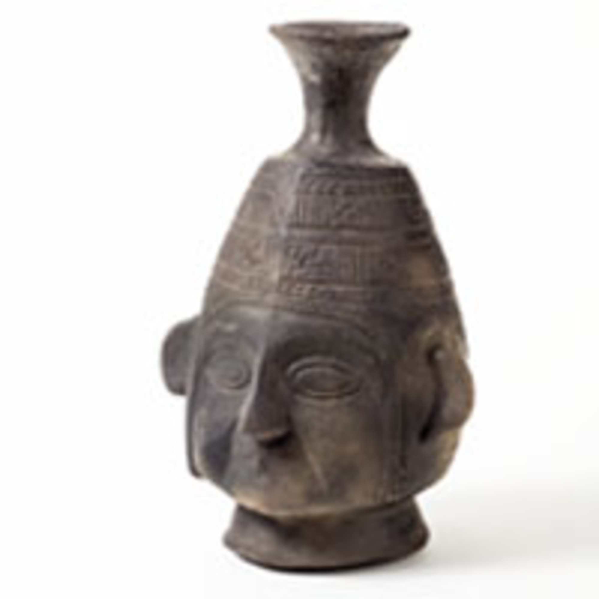 Jar with Depiction of Human Face Chewing Coca - Bard Graduate Center
