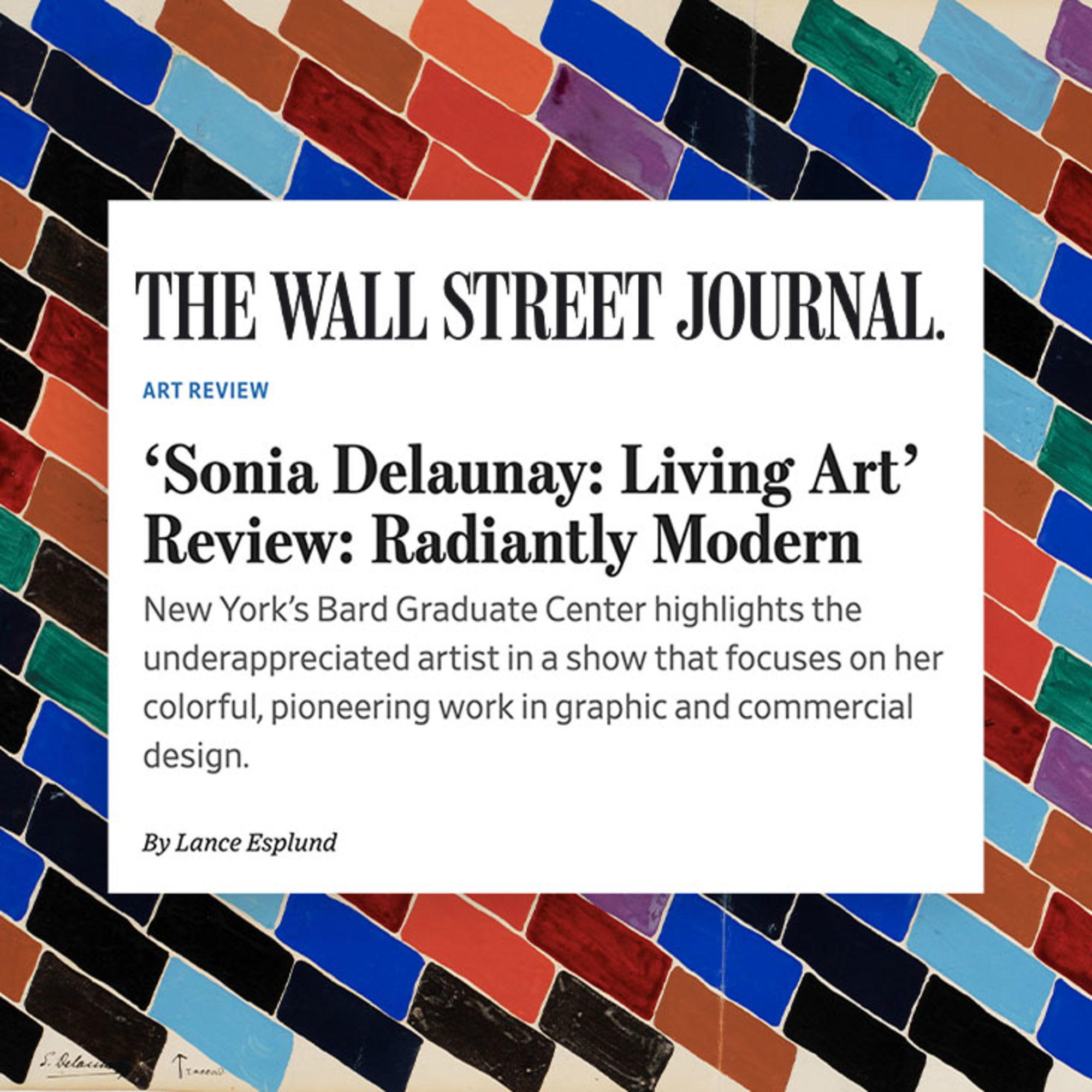 The Wall Street Journal - Bard Graduate Center